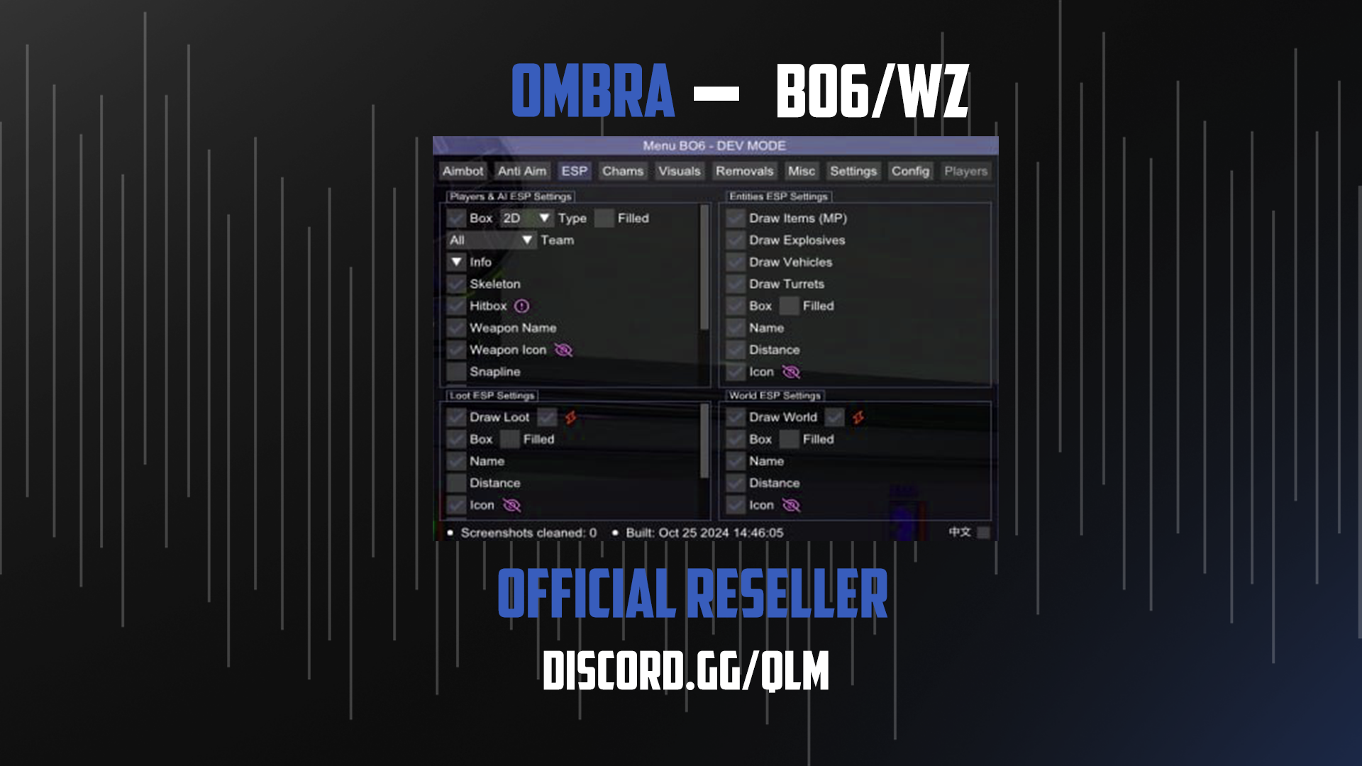 Ombra BO6 Cheat - Aimbot, Spoofer & Unlock All for BO6
